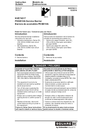 NVE74317 - PKSB1HA Service Barrier Kit Installation Instructions ...