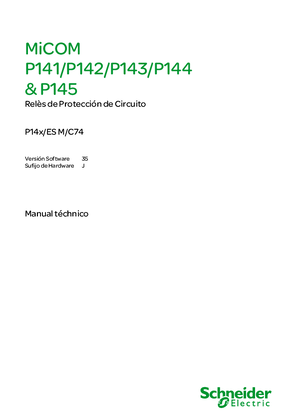 MiCOM P14x, Manual (Todos Cap.) P14x/ES M/C74 | Schneider Electric