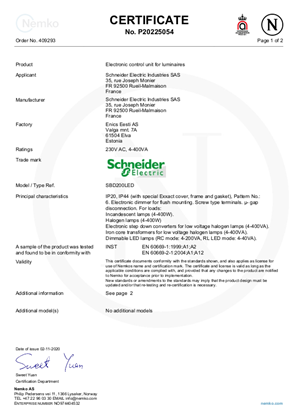 NEMKO Certificate Certificado | Schneider Electric