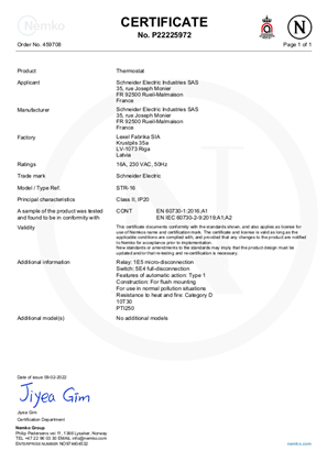 NEMKO certificate Certificado | Schneider Electric