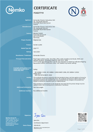 NEMKO Certificate | Schneider Electric