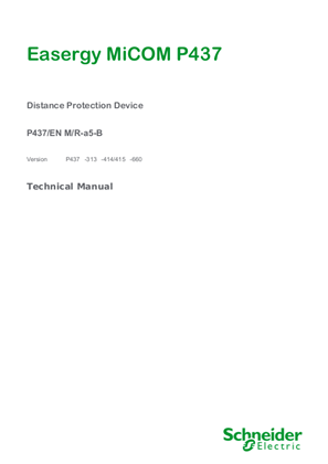 Easergy MiCOM P437, Manual (global file) P437/EN M/R-a5 | Schneider ...