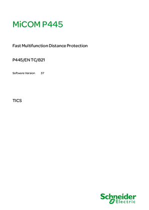 MiCOM P445, IEC 61850 PIXIT & TICS Guia do utilizador | Schneider Electric