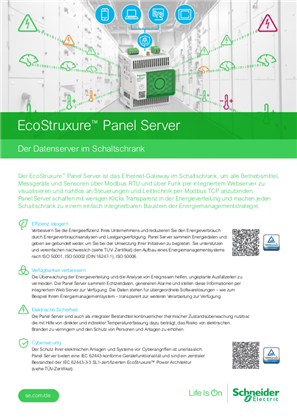 EcoStruxure Panel Server Broschüre | Schneider Electric