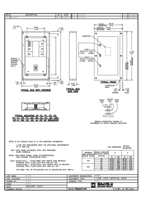I-Line HCN MB Panelboards 100-400 Amp 18-90 Max. Branch Breaker ...