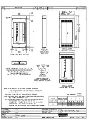 I LINE HCM MB PANELBOARDS 225 400 AMP 27 81inch MOUNTING Technical ...