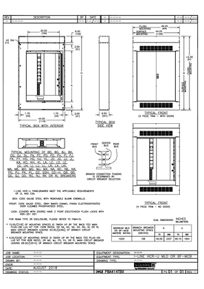 I-LINE HCR-U PANELBOARD 1200 AMPERE MAX. MAIN DEVICE 108" MAX. MOUNTING ...