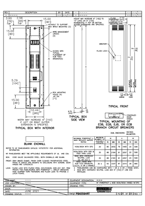 NF POWERPACT L MCB 400A/600A HINGED W/SPD Technical Drawing | Schneider ...