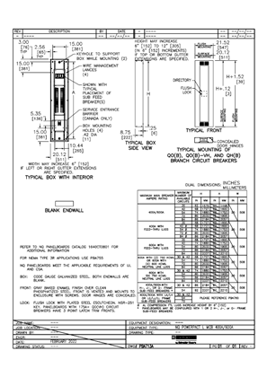 NQ POWERPACT L MCB 400A/600A Technical Drawing | Schneider Electric