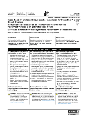 Types 1 and 3R Enclosed Circuit Breaker Installation for PowerPacT B ...