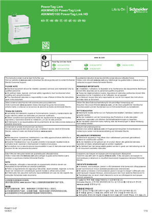 PowerTag Link - Wireless Concentrator to Modbus TCP/IP - Instruction Sheet | Schneider Electric
