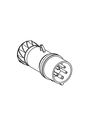 Mureva PK Wander Plug screw connection 16A 3P-N-E 380-415V IP44 - 3D ...
