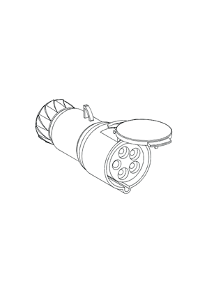 Mureva PK Wander Socket screw connection 32A 3P-N-E 200-250V IP44 - 3D ...