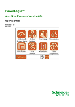 PowerLogic™ AccuSine Firmware User Manual | Schneider Electric