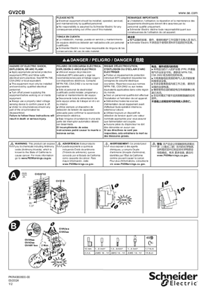 GV2CB - Circuit breaker - Instruction sheet | Schneider Electric