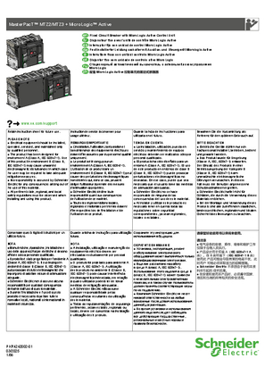 MasterPacT MTZ2/MTZ3 Fixed Circuit Breaker + MicroLogic Active ...