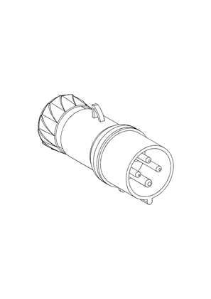 Mureva PK Wander Plug fast connection 32A 3P-E 380-415V IP44 - 3D CAD ...