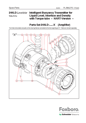Spare Parts List 244LD-...-X Technical leaflet | Schneider Electric