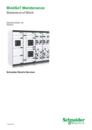 BlokSeT Maintenance Statement of Work | Schneider Electric
