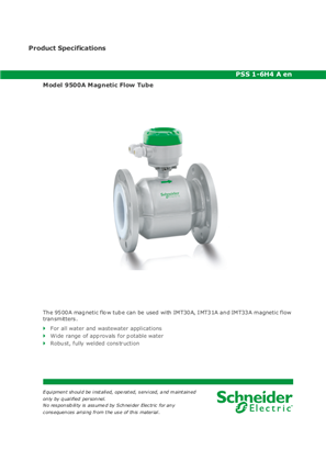 Model 9500A Magnetic Flow Tube | Schneider Electric