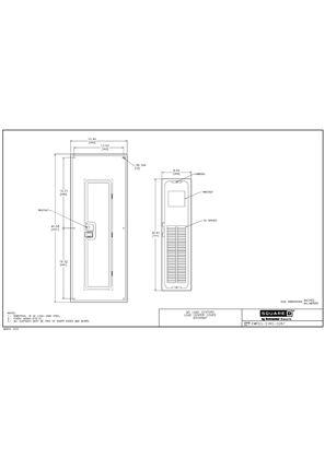QO LOAD CENTERS LOAD CENTER COVER Technical Drawing | Schneider Electric