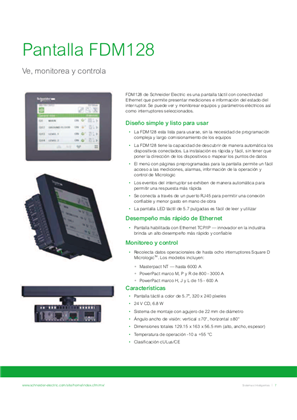 Pantalla FDM 128 | Schneider Electric