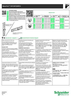 Remote Racking Mounting Brackets (LV839295/LV839294) for MasterPacT ...