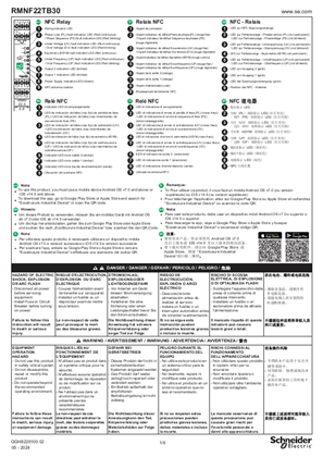 RMNF22TB30 NFC 3-Phase Control Relay, Instruction Sheet | Schneider ...