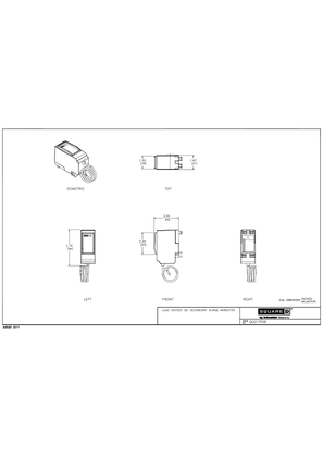 2D CAD: QO2175SB QO Surge Protection Device SPD Type 2, 1 phase 3 wire ...