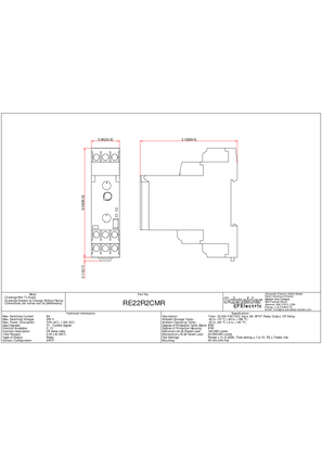 RE22R2CMR_2D_Drwng_PDF Technical Drawing | Schneider Electric