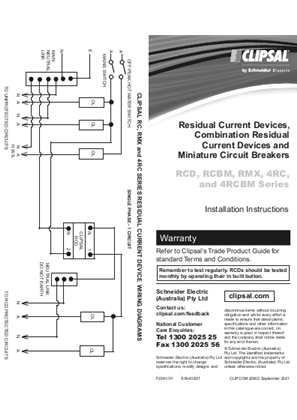 Clipsal-RCD-RCBM-RMX-4RC-4RCBM-Series-Installation-Instructions ...