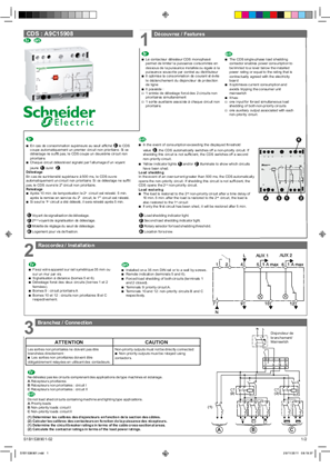 CDS - Load Shedding contactor 1 phase - Instruction Sheet | 슈나이더 일렉트릭
