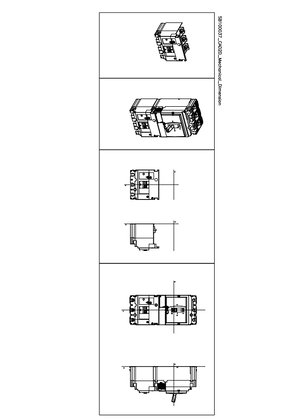 3P Vigi earth-leakage prot for NSX100-250 breaker Technical drawings ...