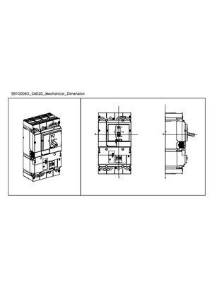 4P NSX100-250 -VigiCompact circuit breaker Technical drawings 技术图纸 ...