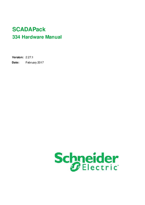 SCADAPack 334 Hardware Manual | Schneider Electric