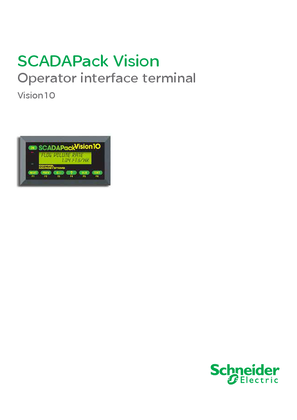 SCADAPack Vision 10 Operator Interface Terminal Datasheet Letter ...