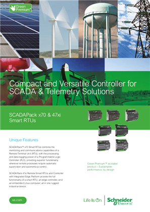 SCADAPack x70 Smart RTUs Consolidated Datasheet A4 | Schneider Electric