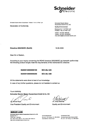 Declaration of Conformity RoHS | Schneider Electric