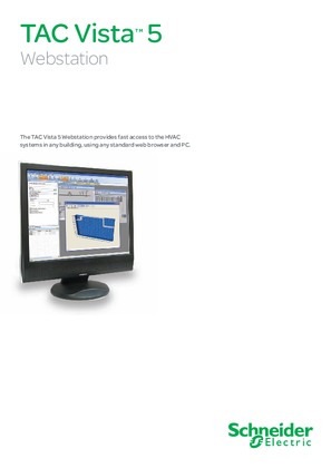 TAC Vista 5 Webstation Technical leaflet | Schneider Electric