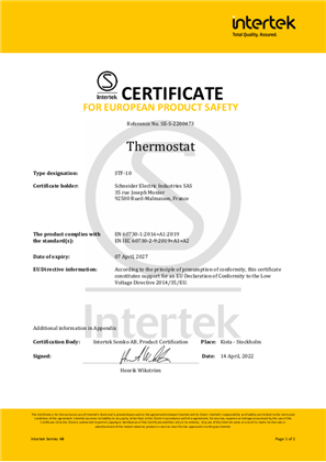 SEMKO certificate Certificado | Schneider Electric