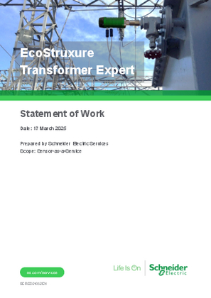 EcoStruxure Transformer Expert Statement of Work | Schneider Electric