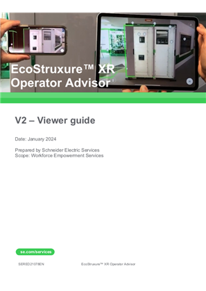 User Guide-EcoStruxure XR Operator Advisor | Schneider Electric