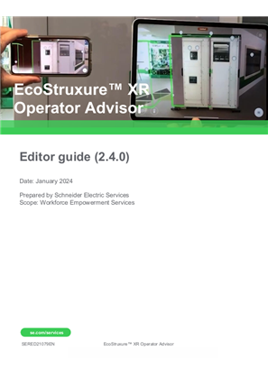Editor Guide - EcoStruxure XR Operator Advisor | Schneider Electric