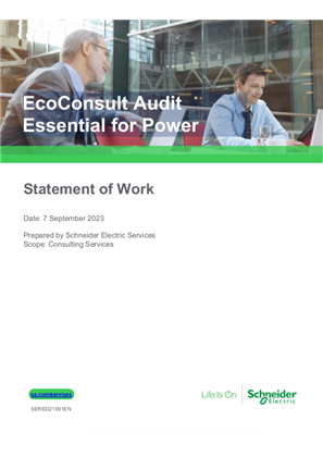 EcoConsult Audit Essential for Power | Schneider Electric