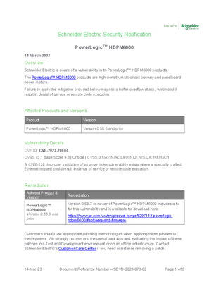 Security Notification - SEVD-2023-073-02 PowerLogic™ HDPM6000 Security ...