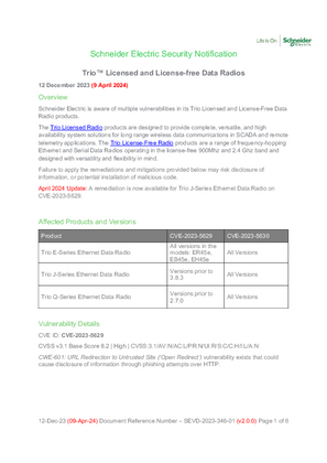 SEVD-2023-346-01 Trio™ Licensed and License-free Data Radios Security ...