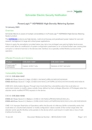 SEVD-2025-014-08 PowerLogic™ HDPM6000 High-Density Metering System ...