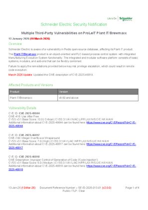 SEVD-2026-013-01 Multiple Third-Party Vulnerabilities on ProLeiT Plant ...