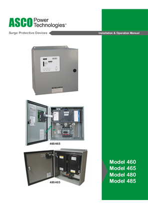 ASCO Model 450/460/480 Surge Protective Devices Installation and ...
