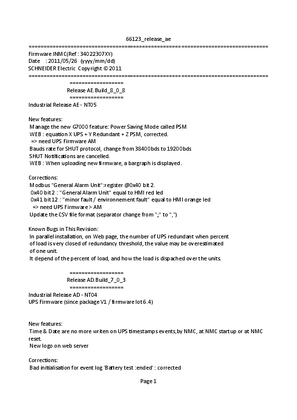 66123 - MGE Network Management Card with ModBus/JBus - Release Notes ...